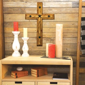 Handmade Wooden Cross Christian Wall Art, Rustic Southwestern Farmhouse ...