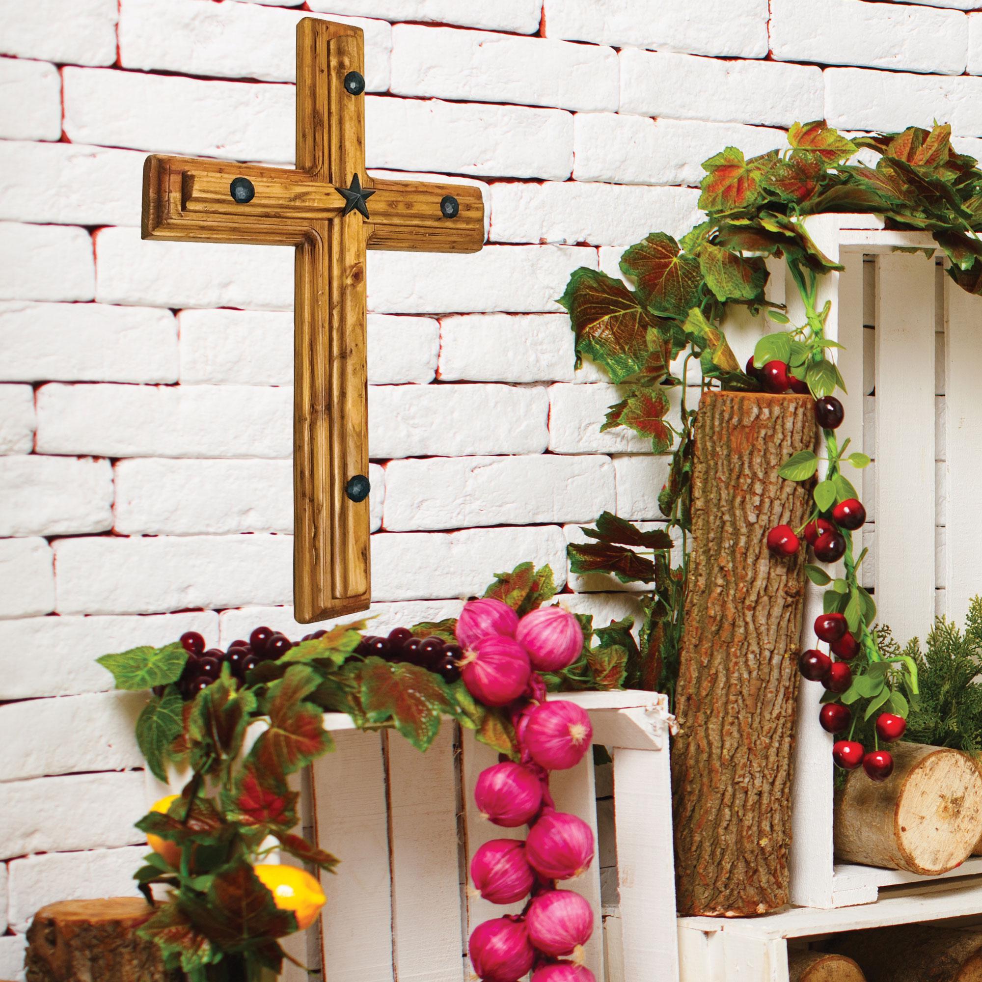 Handmade Wooden Cross Christian Wall Art, Rustic Southwestern Farmhouse ...