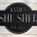 Custom Metal She Shed Sign Custom Metal Sign Metal Name - Etsy