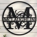 Metal Monogram Sign, Custom Metal Sign, Metal Name Sign, Initial Sign ...