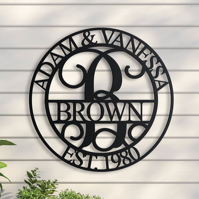 Last Name Monogram - Etsy