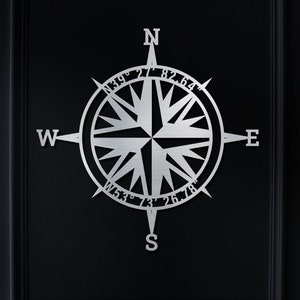 Metal Compass Sign, Compass Sign, Personalized Gift, Housewarming Gift ...