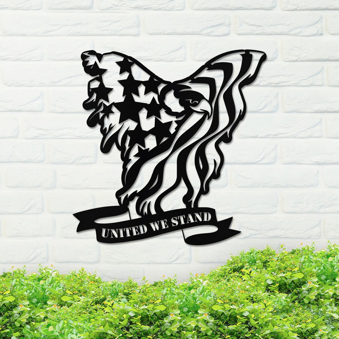 American Flag Sign, Metal Door Sign, Home Decor, Housewarming Gift ...