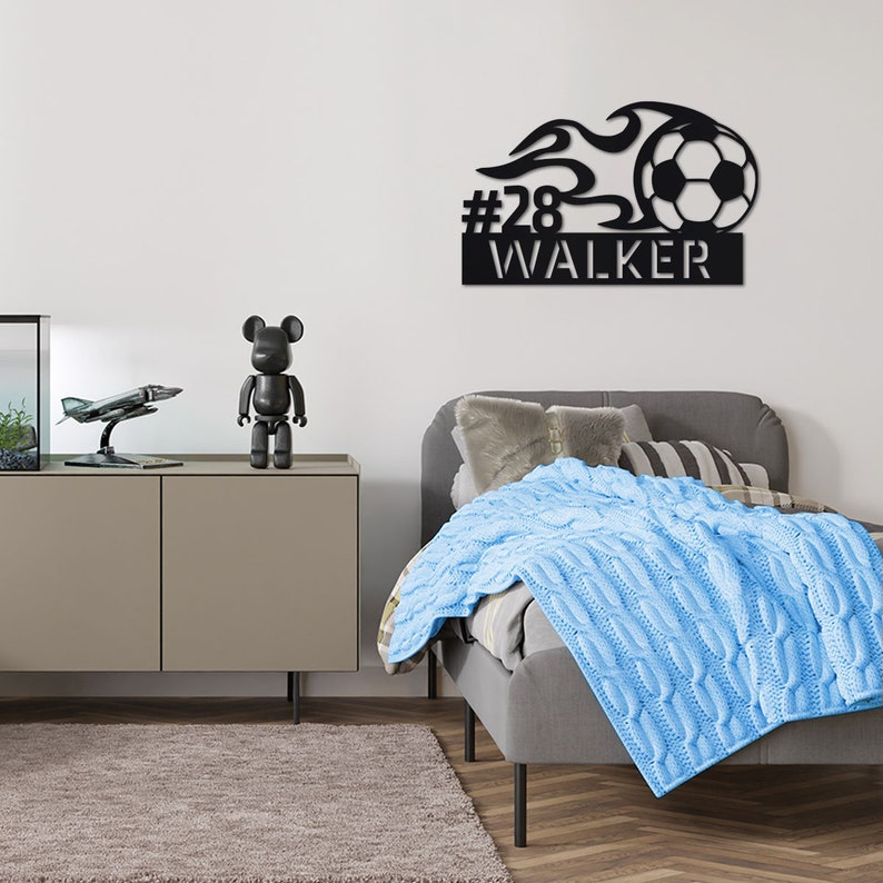 Metal Soccer Sign Custom Metal Sign Metal Name Sign Soccer - Etsy
