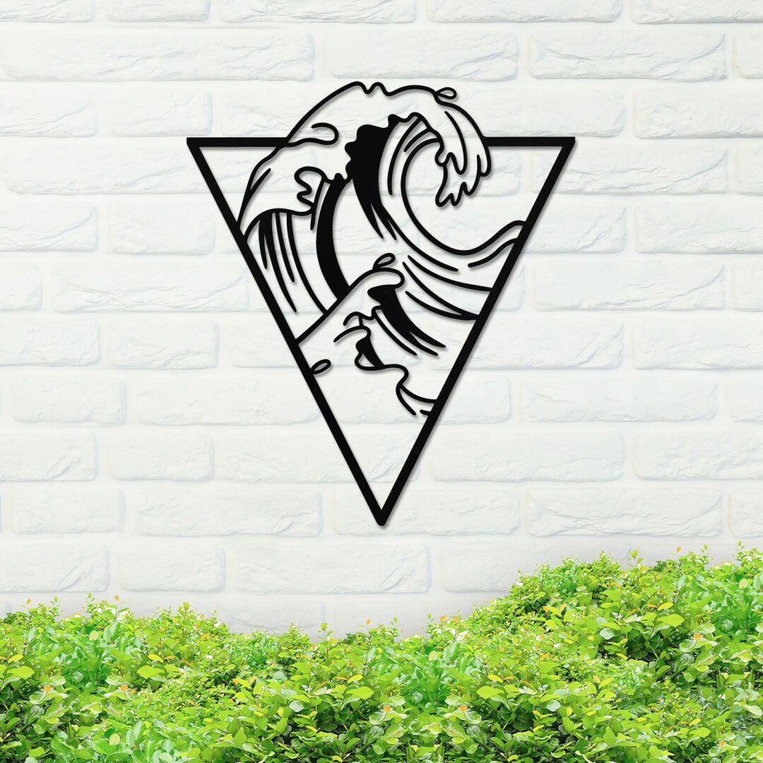 Ocean Waves Metal Sign, Ocean Waves Sign, Metal Sign, Ocean Waves ...