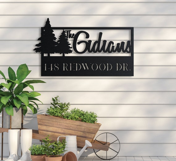 Metal Family Address Sign Custom Family Address Sign Metal - Etsy