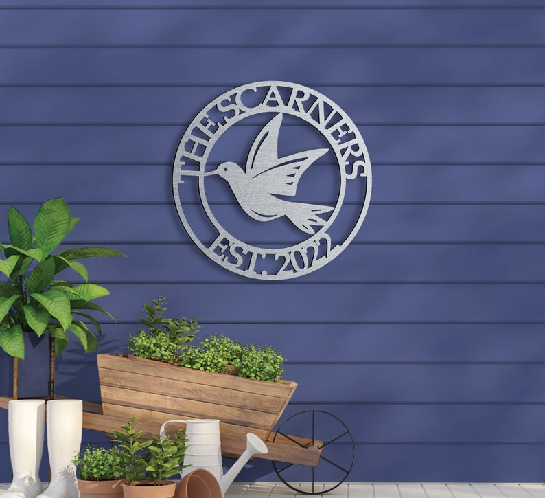 Metal Name Sign Custom Metal Sign Metal Name Sign Initial - Etsy