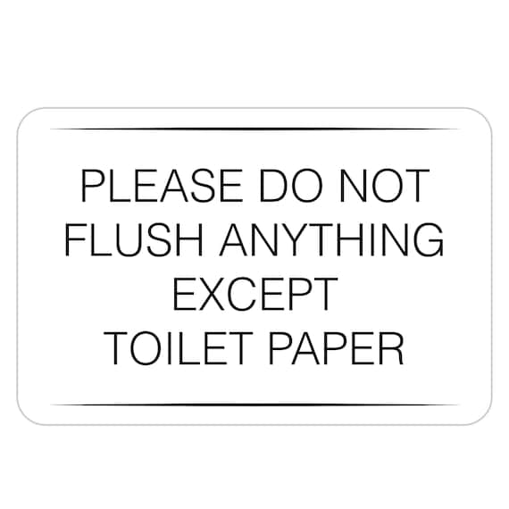 Flush Only Toilet Paper Aluminum Sign Bathroom Signs - Etsy