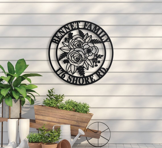 Metal Family Address Sign Custom Family Address Sign Metal - Etsy