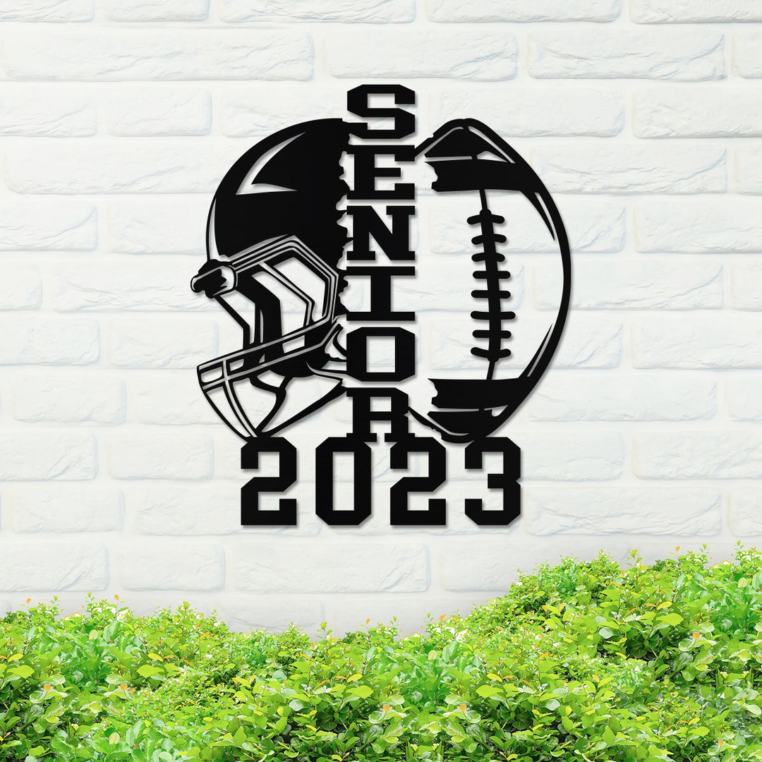 Metal Football Sign, Custom Metal Sign, Metal Name Sign, Football Name ...