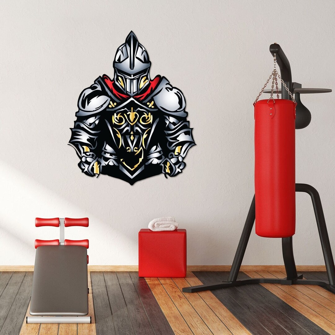 Aluminum Knight Wall Art, Medieval, Kids Room, Man Cave, Decoration ...