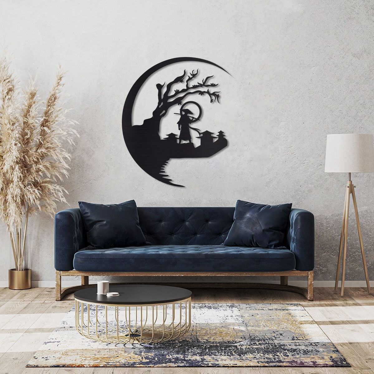 Metal Japanese Scene Sign Tree Sign Metal Japanese Sign - Etsy