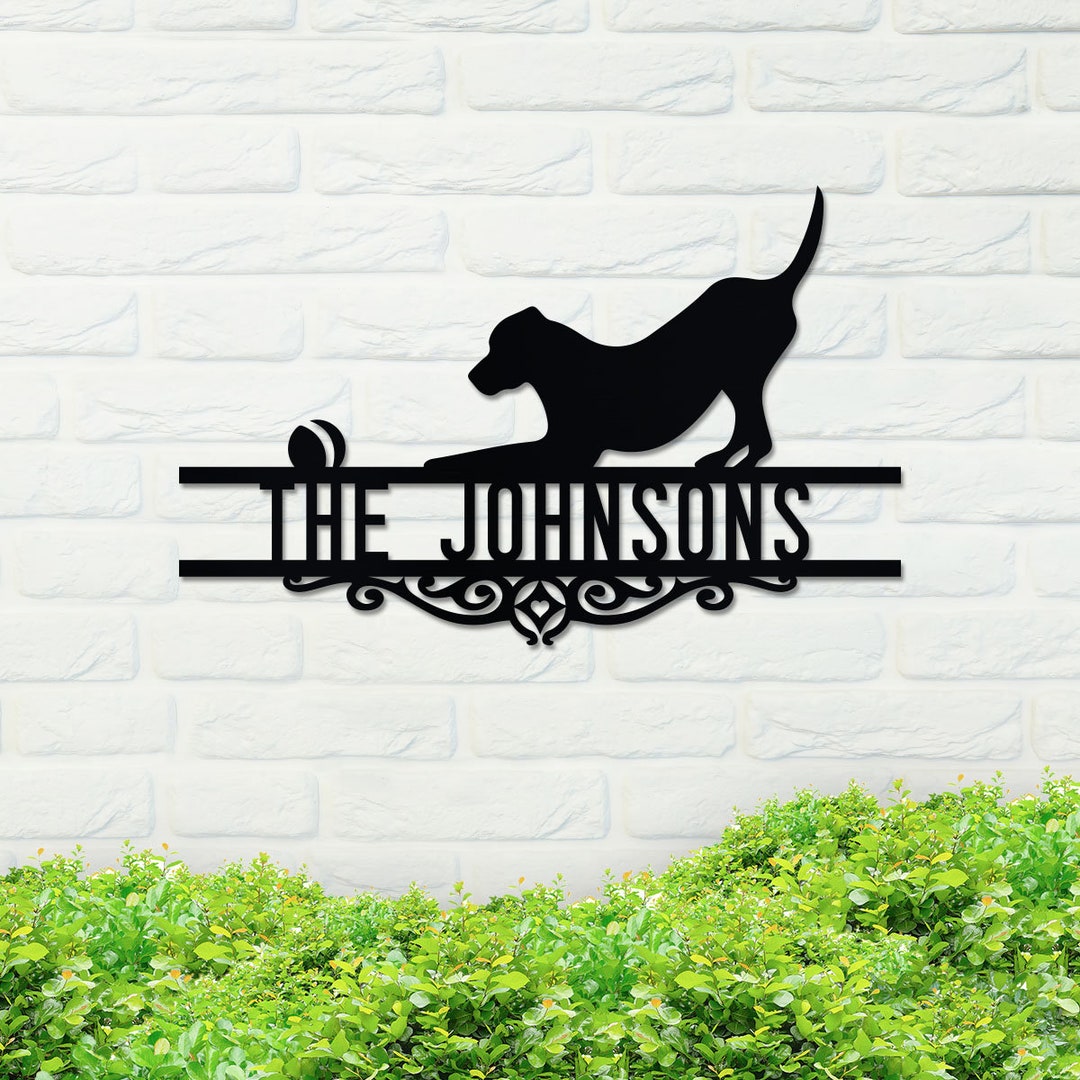 Personalized Metal Dog Sign, Custom Pet Silhouette, Home Decor - Etsy