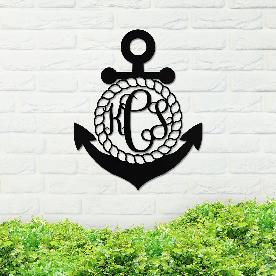 Metal Monogram Sign, Custom Metal Sign, Metal Name Sign, Initial Sign ...