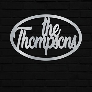 Metal Name Sign, Custom Metal Sign, Metal Name Sign, Initial Sign ...