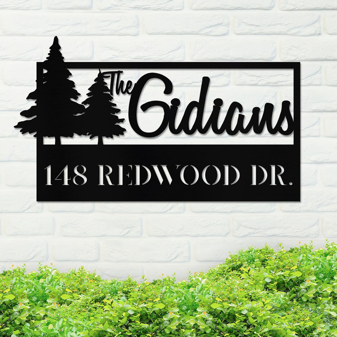 Metal Family Address Sign, Custom Family Address Sign, Metal Family ...