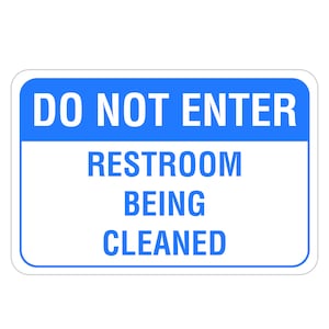 Restroom Being Cleaned Aluminum Sign, Bathroom Signs - Etsy