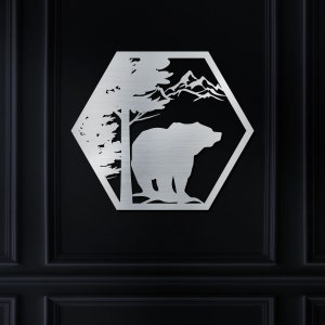 Metal Bear Sign, Metal Nature Sign, Housewarming Gift, Wedding Gift ...