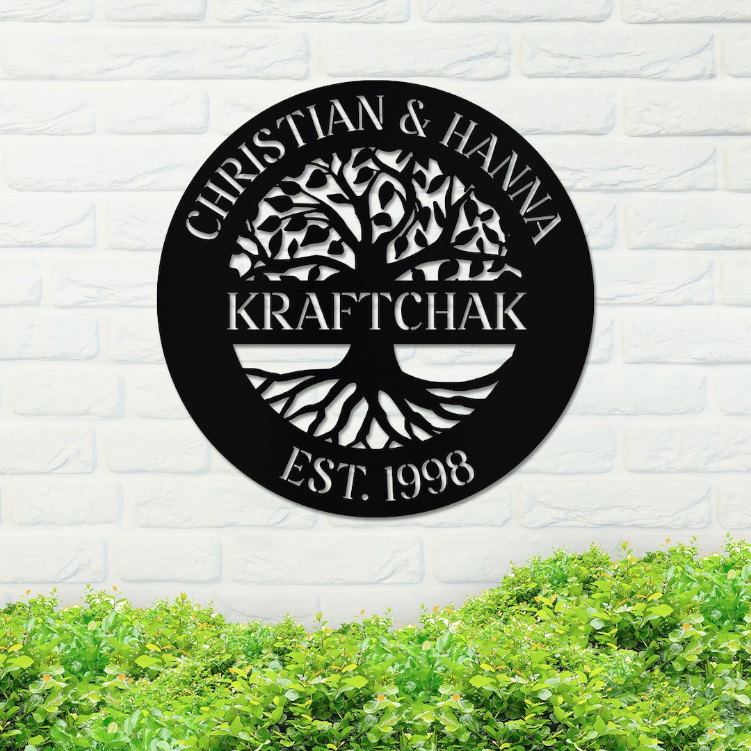 Metal Wedding Anniversary Sign, Custom Anniversary Sign, Metal Name ...