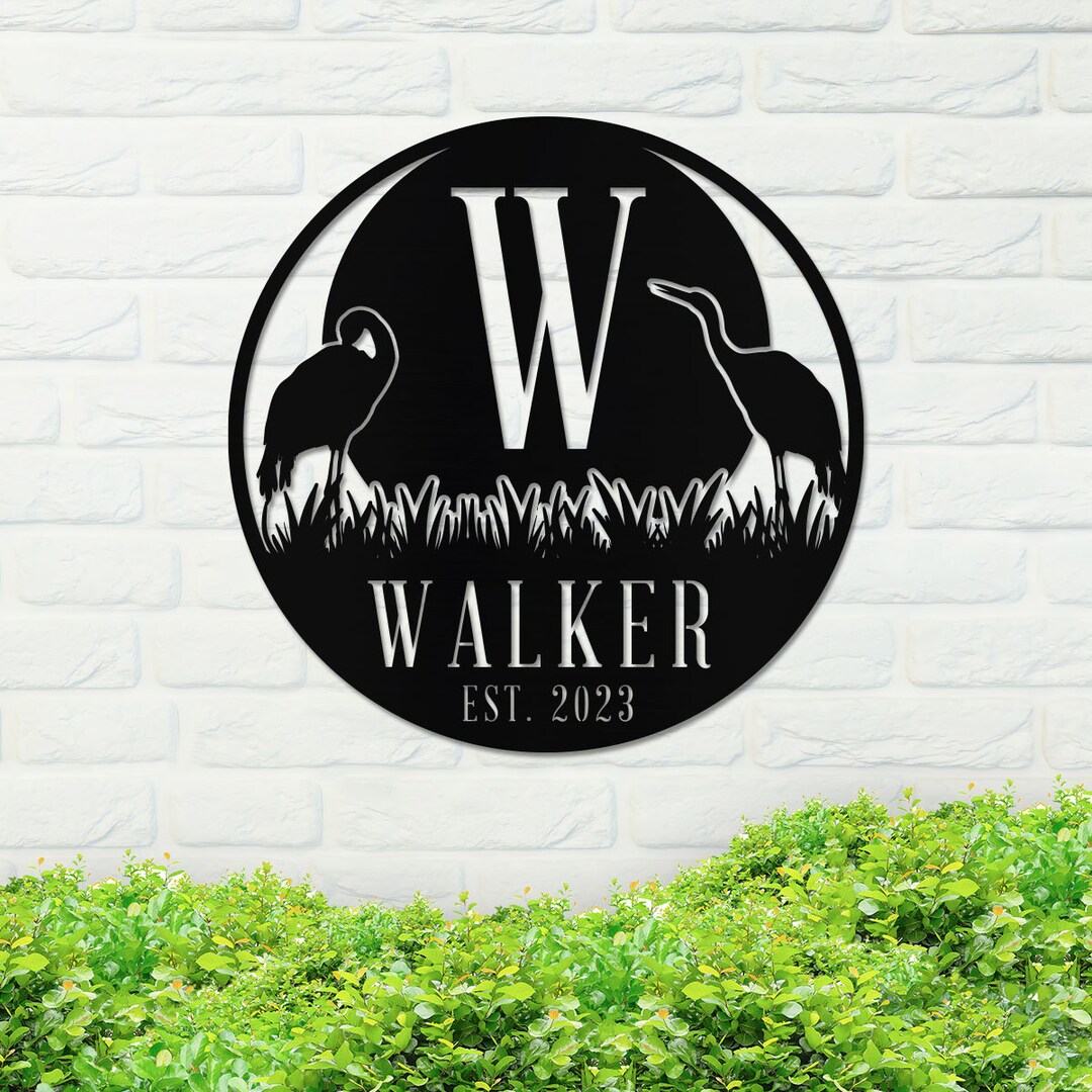 Metal Name Sign, Custom Metal Sign, Metal Name Sign, Family Name Sign ...