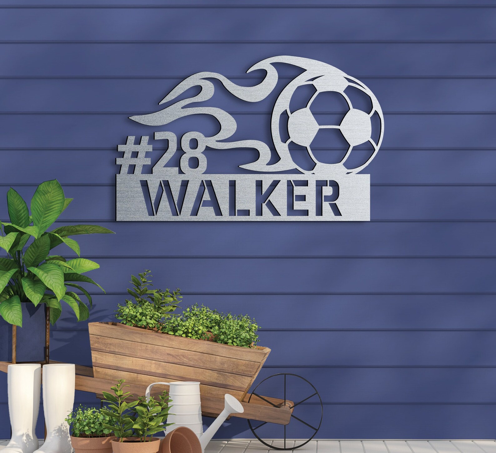 Metal Soccer Sign Custom Metal Sign Metal Name Sign Soccer - Etsy