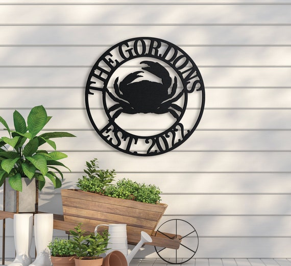 Metal Name Sign Custom Metal Sign Metal Name Sign Initial - Etsy