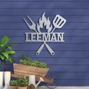 Metal Name Sign Custom Metal Sign Metal Name Sign Monogram - Etsy