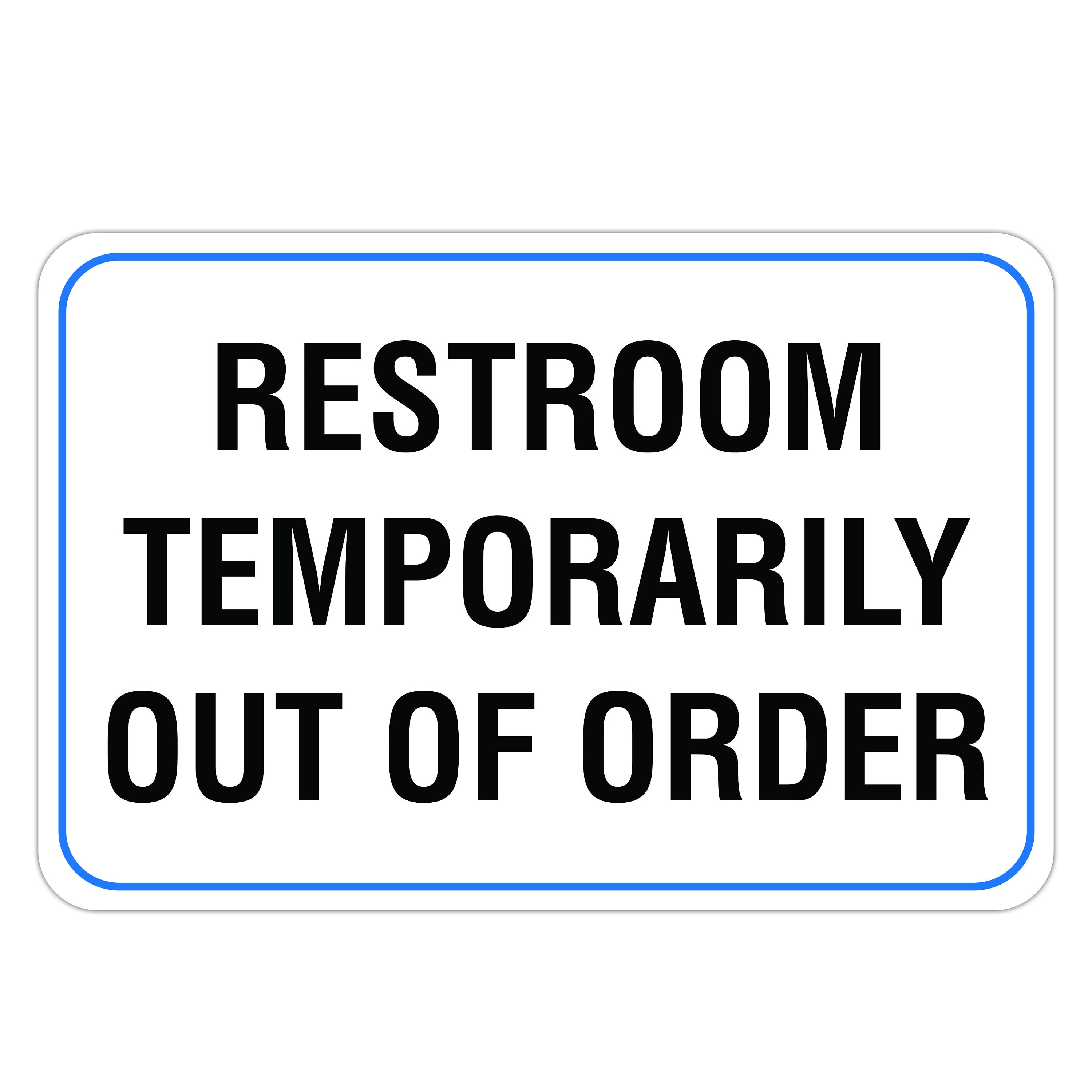 Restroom Temporarily Out of Order Aluminum Sign, Bathroom Signs - Etsy