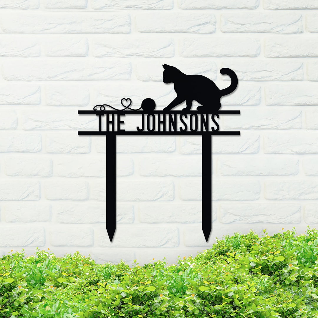 Personalized Metal Yard Sign, Metal Lawn Plaque, Yard Sign, Garden ...