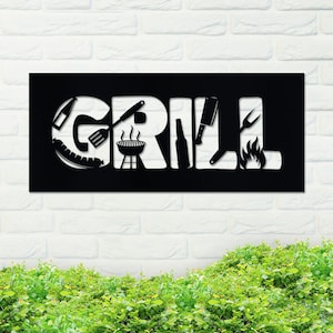 Metal Grill Sign Metal Grilling Sign Housewarming Gift - Etsy