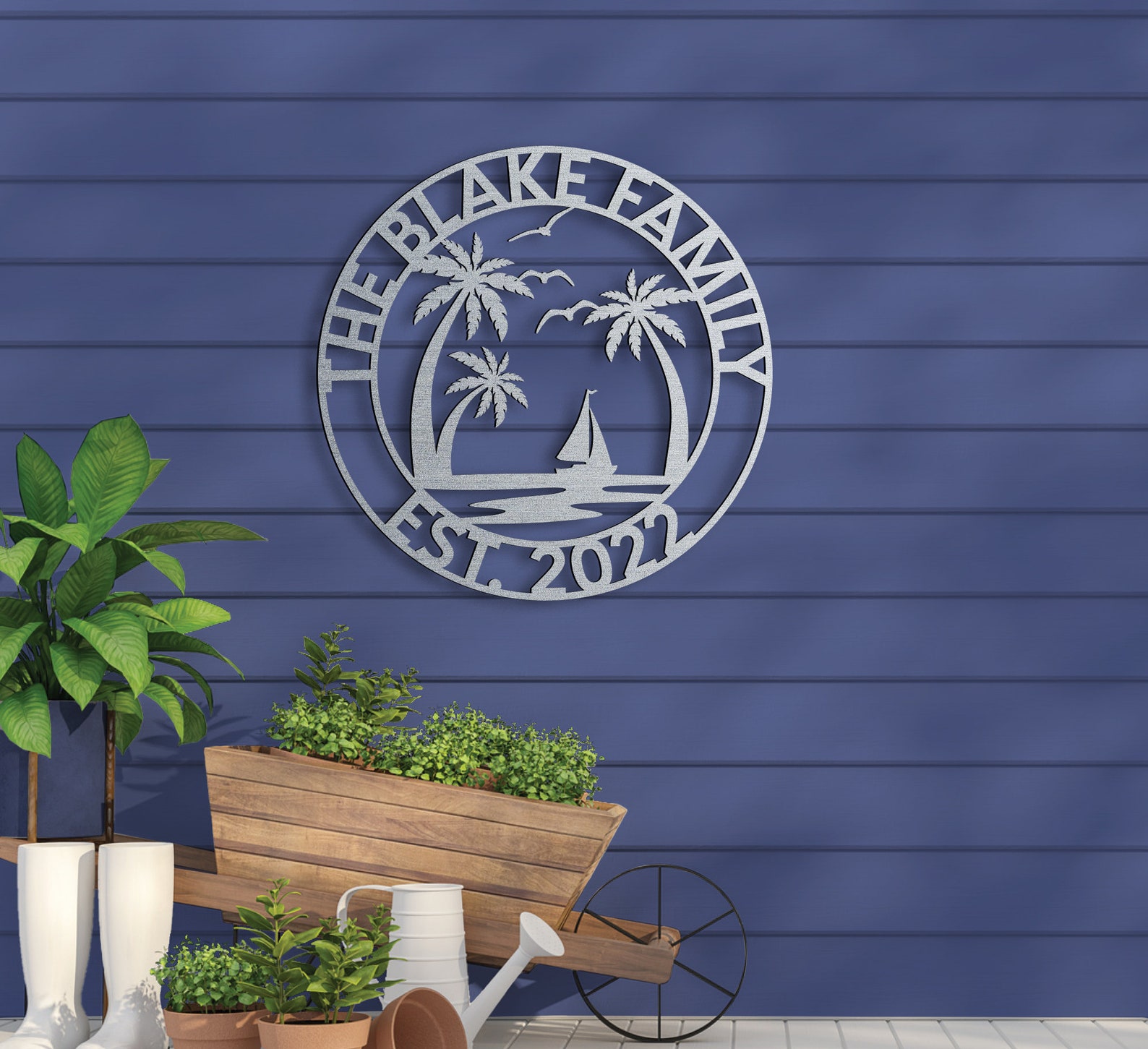 Metal Name Sign Custom Metal Sign Metal Name Sign Beach - Etsy