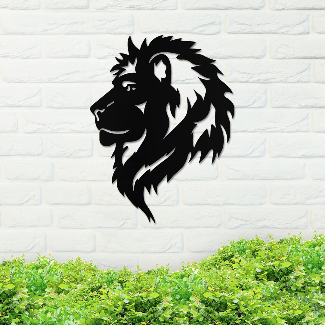Metal Lion Sign, Metal Animal Sign, Housewarming Gift, Wedding Gift ...