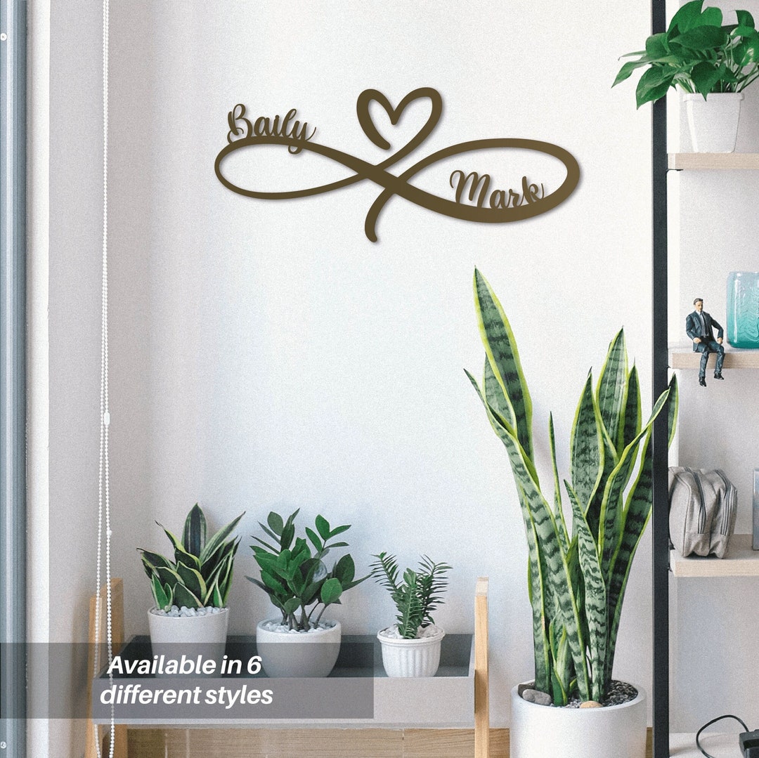 Personalized Infinity Heart Metal Sign, Custom Infinity Metal Sign ...
