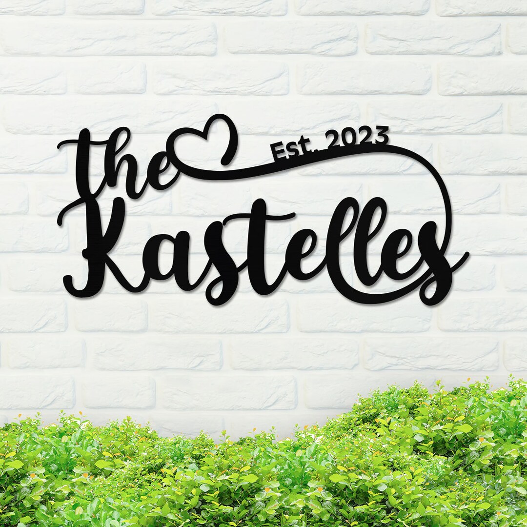 Metal Name Sign, Custom Metal Sign, Metal Name Sign, Custom Name Sign ...