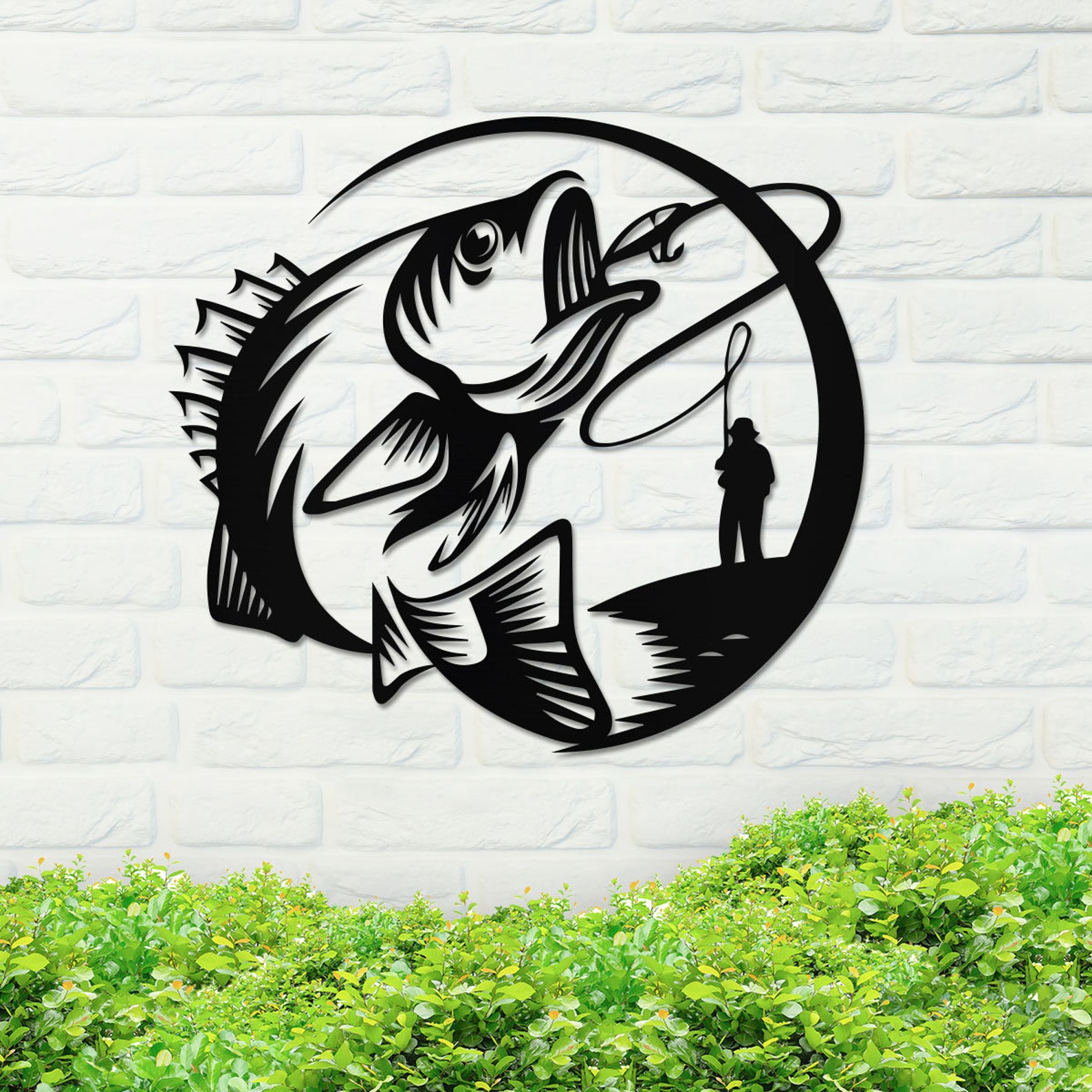 Metal Fishing Sign, Fishing Sign, Metal Fish Sign, Metal Fish Decor ...
