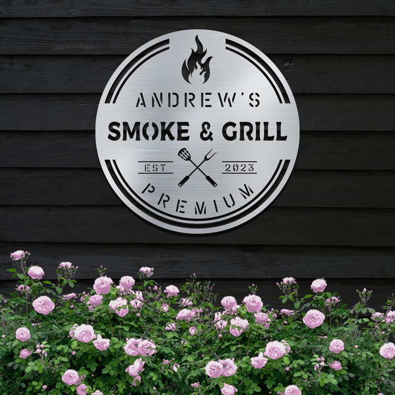 Metal Grill Sign Metal Grilling Sign Housewarming Gift - Etsy