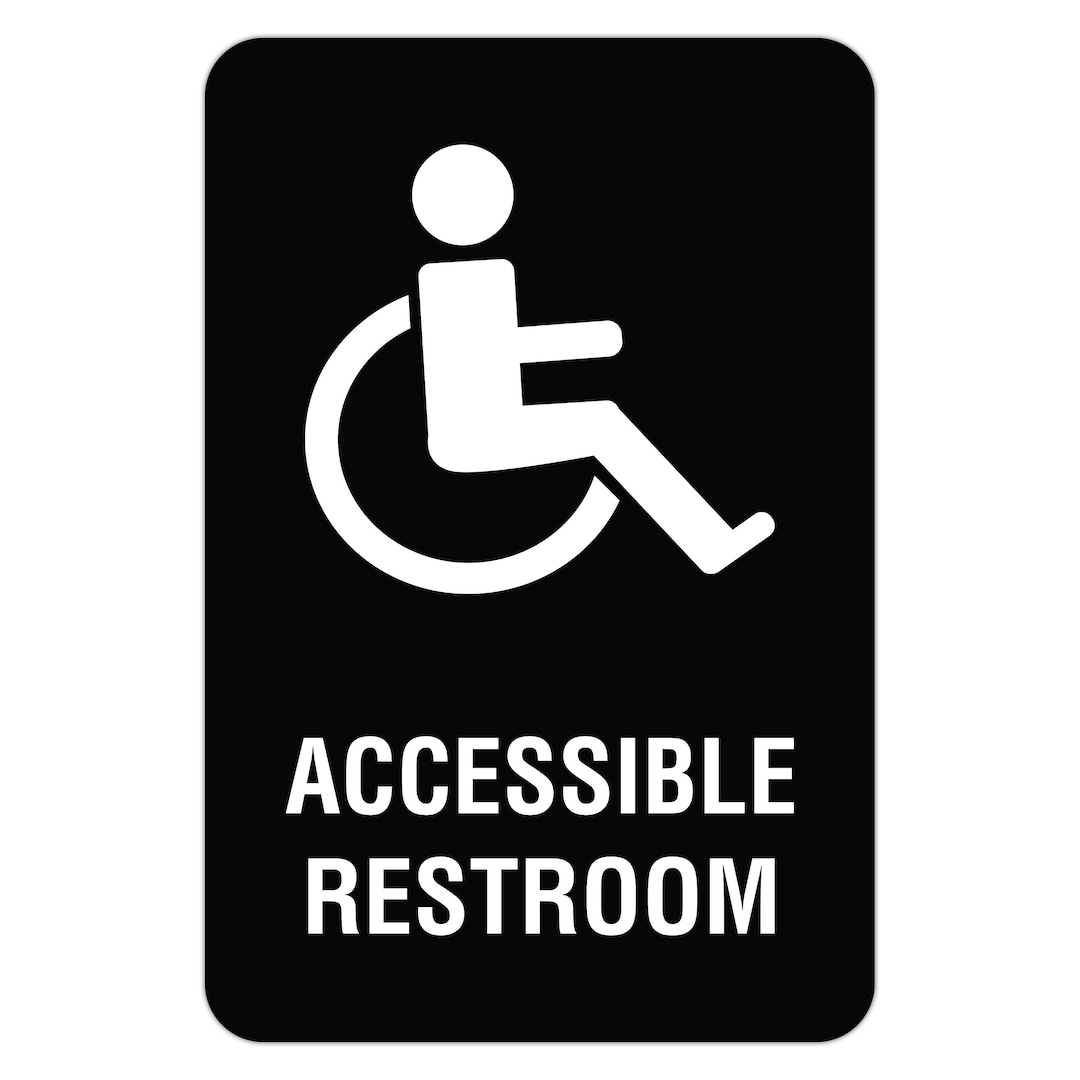 Handicap Accessible Restroom Aluminum Sign, Bathroom Signs - Etsy