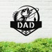 Metal Dad Sign, Father's Day Decor, Metal Fishing Sign, Metal Fish Sign ...