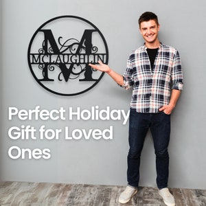 Metal Monogram Sign, Custom Metal Sign, Metal Name Sign, Initial Sign ...