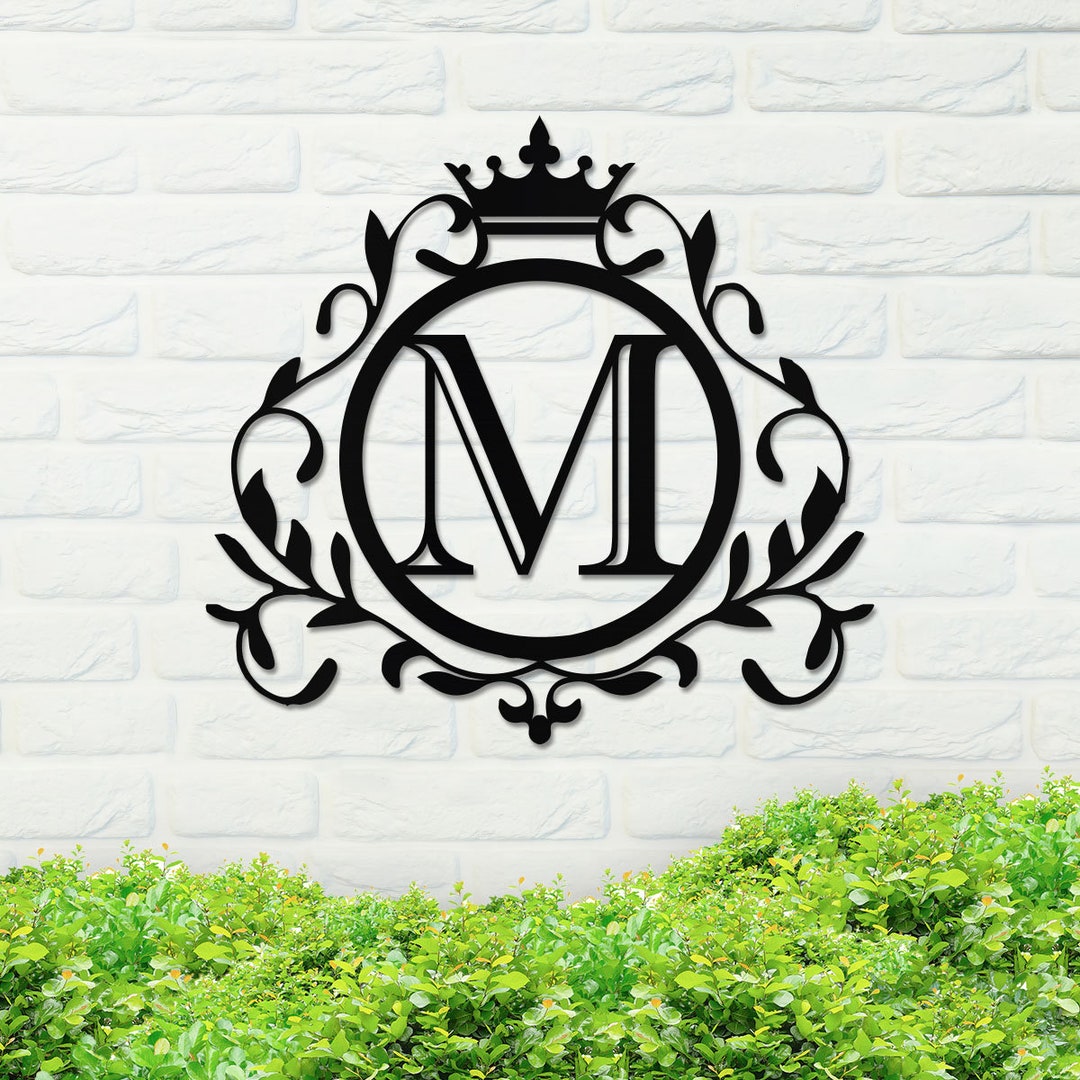 Metal Monogram Sign, Custom Metal Sign, Metal Name Sign, Initial Sign ...