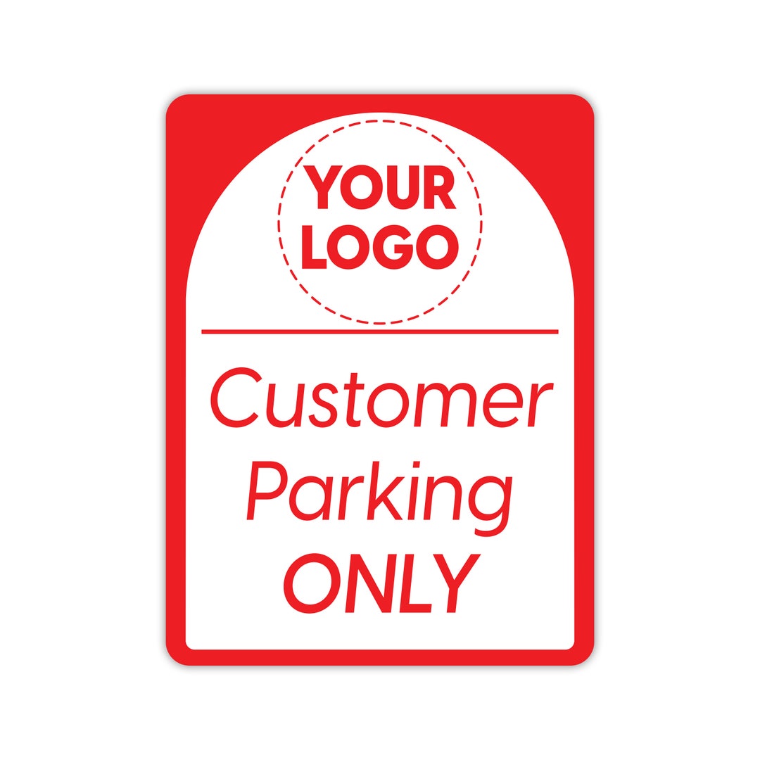 Customer Parking Aluminum Sign, Custom Logo Parking Sign - Etsy