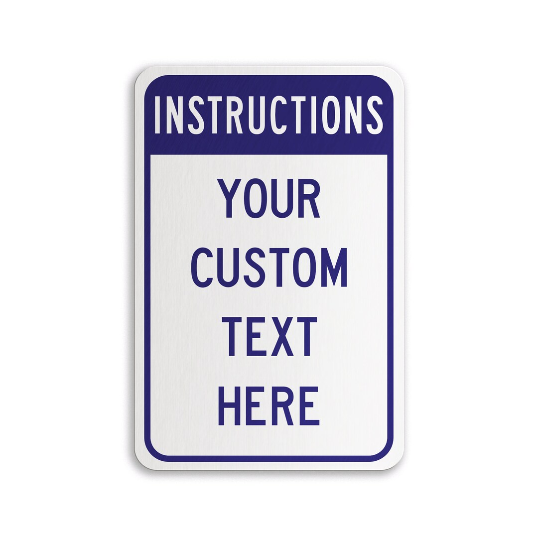 Custom Instructions Here Sign - Etsy
