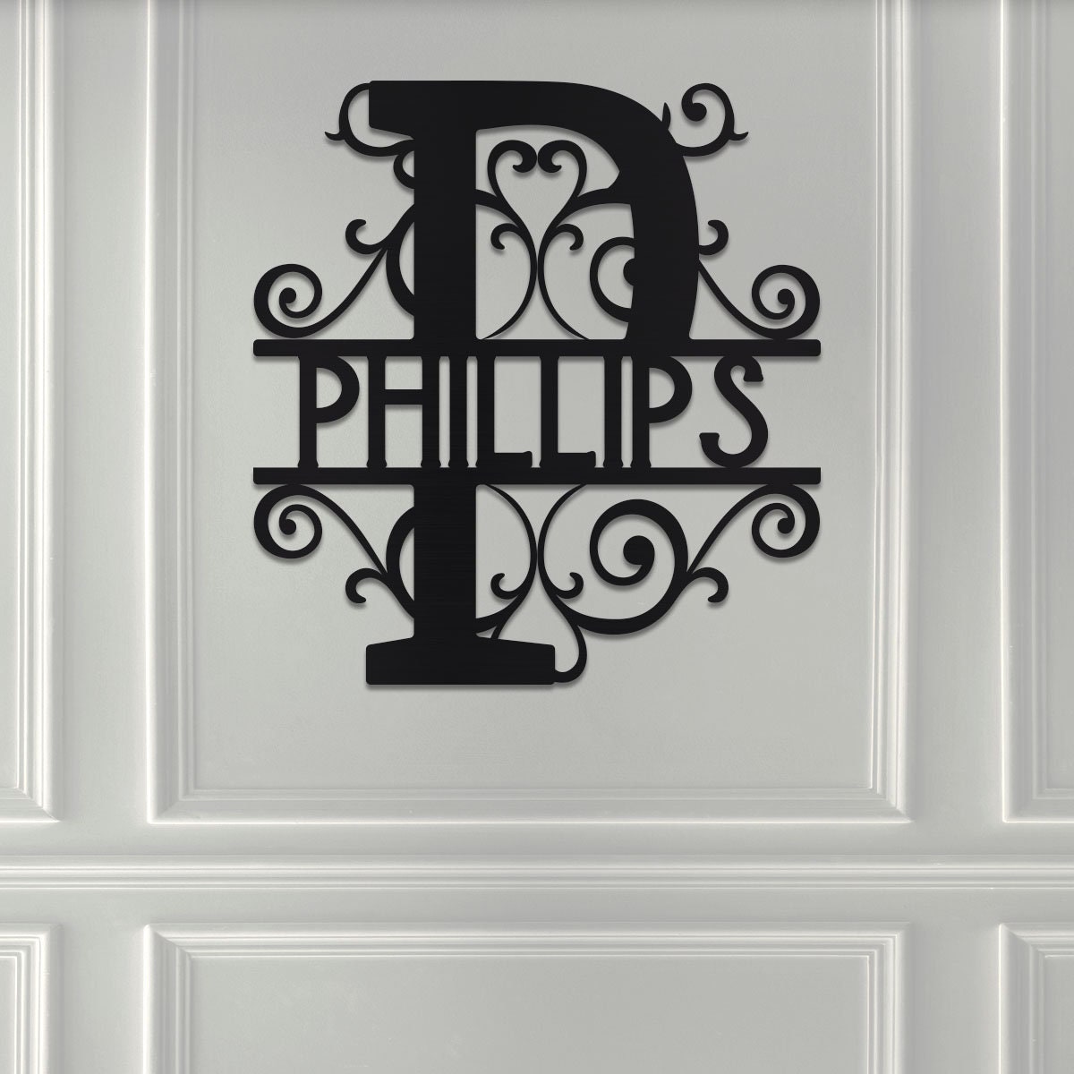 Metal Monogram Sign, Custom Metal Sign, Metal Name Sign, Monogram Wall ...