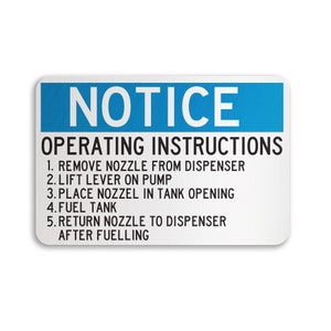 Custom Operating Instructions Sign - Etsy