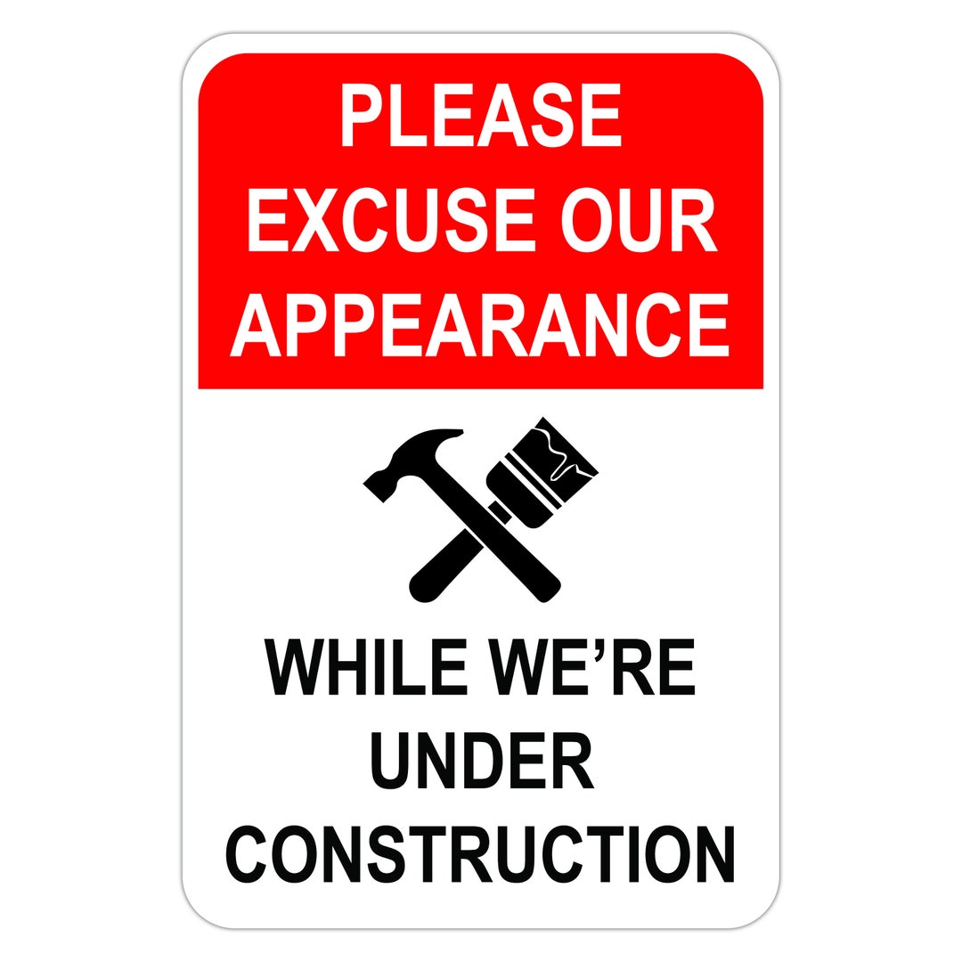 Under Construction Sign, Construction Sign - Aluminum - Etsy