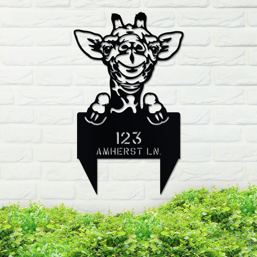 Personalized Metal Address Sign, Modern Address Sign, Realtor Gift Idea ...