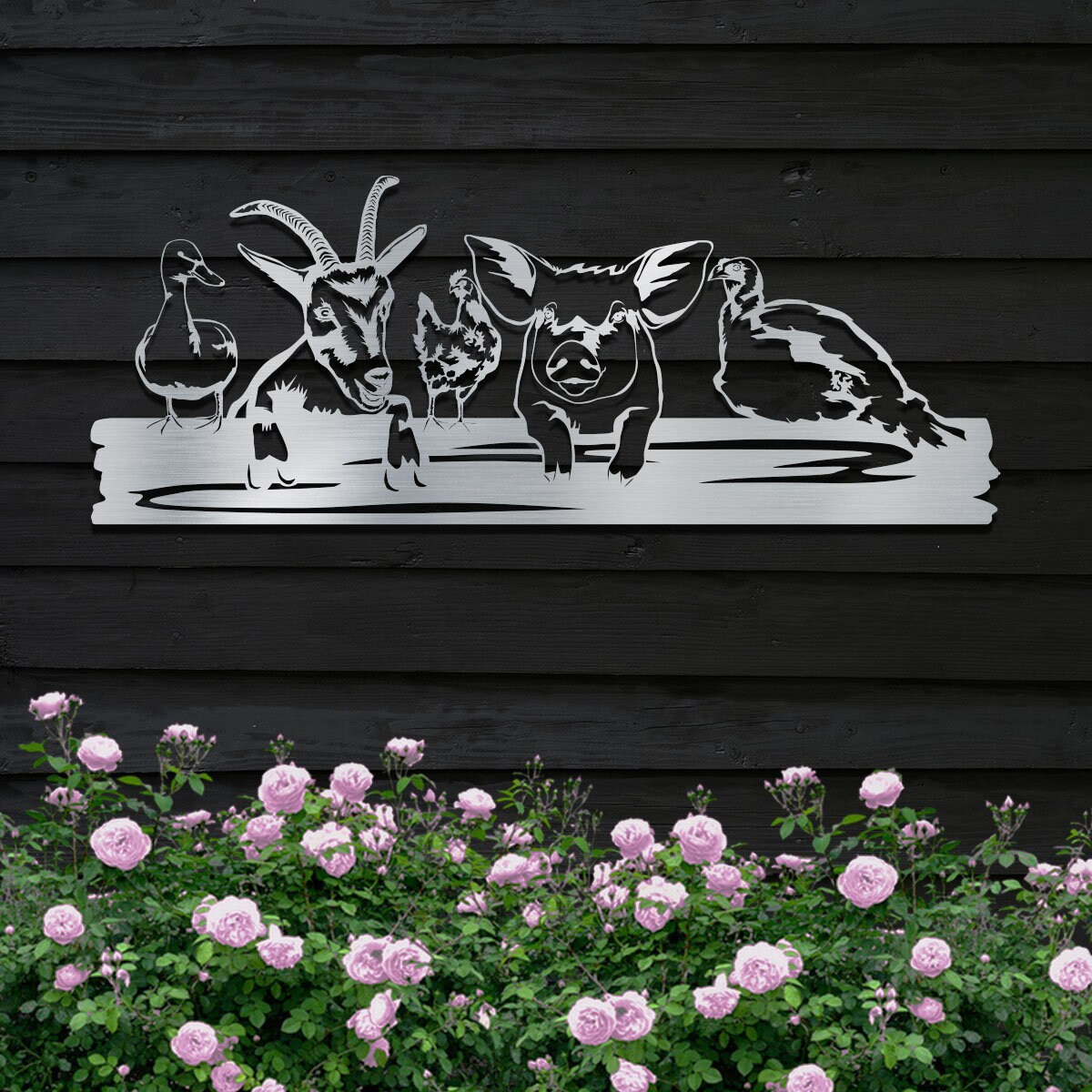 Metal Farm Animals Sign, Farm Animals Metal Sign, Metal Wall Art ...