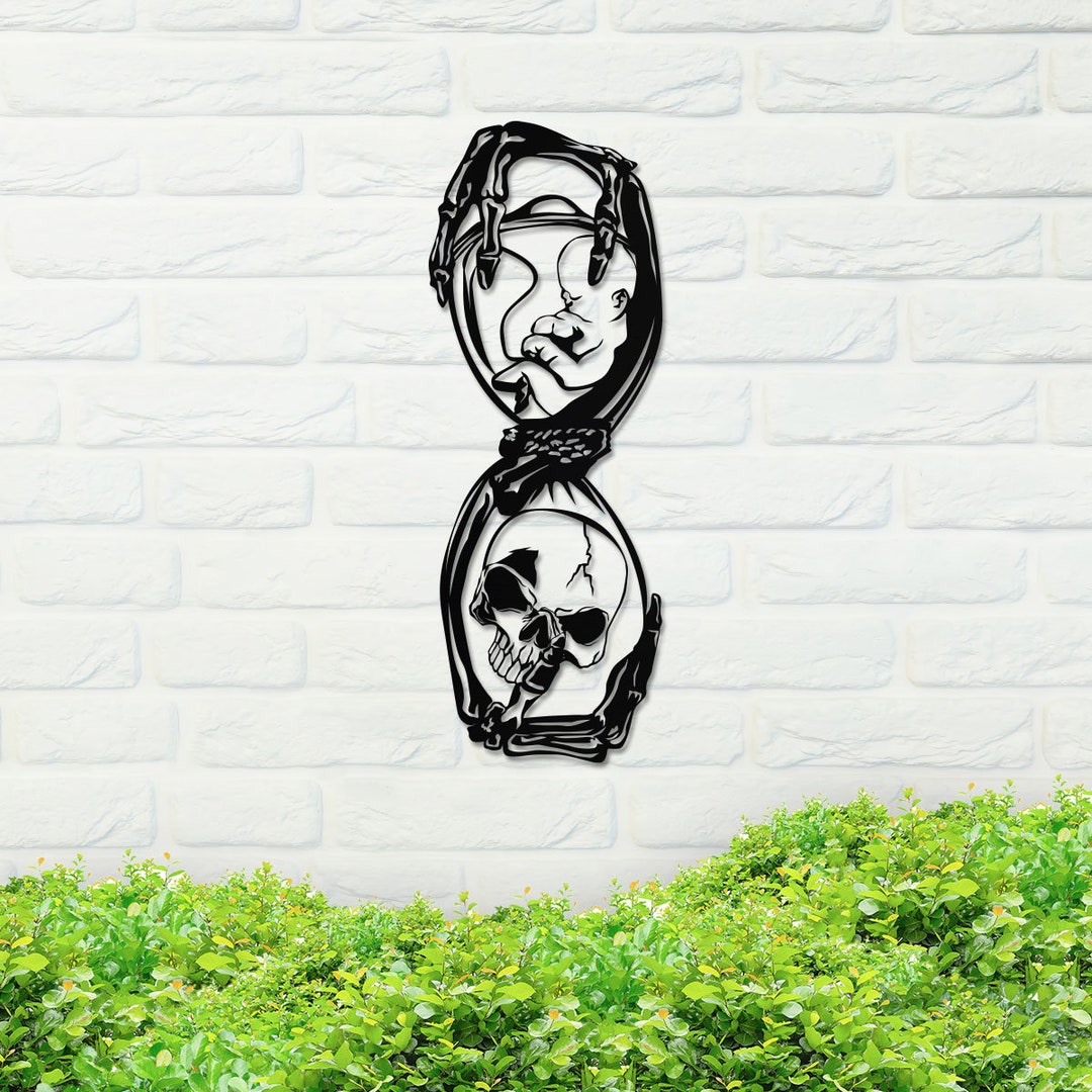 Metal Hourglass Sign, Metal Sign, Silver Metal Sign, Hourglass Art ...