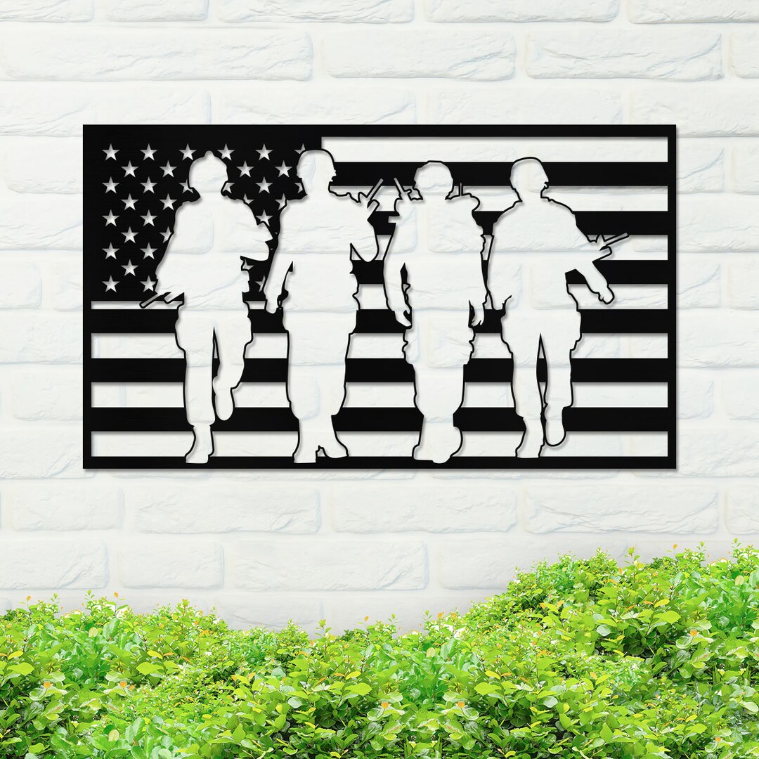 American Flag Sign, Metal Door Sign, Home Decor, Housewarming Gift ...