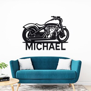 Metal Motorcycle Name Sign, Motorcycle Sign, Metal Motorcycle Sign ...